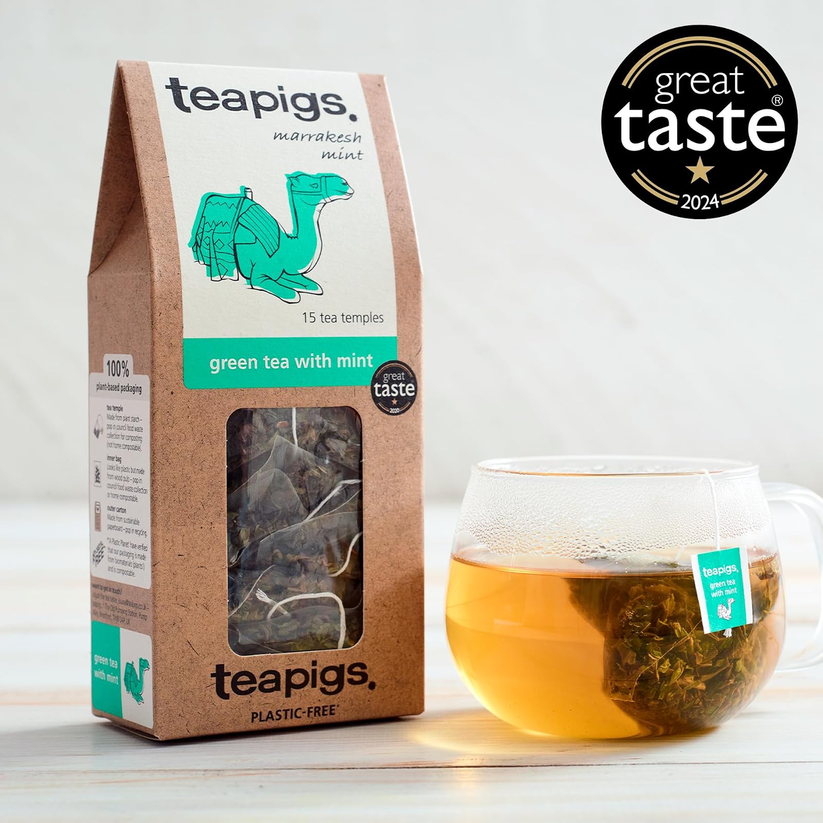 mint-infused green tea for digestion