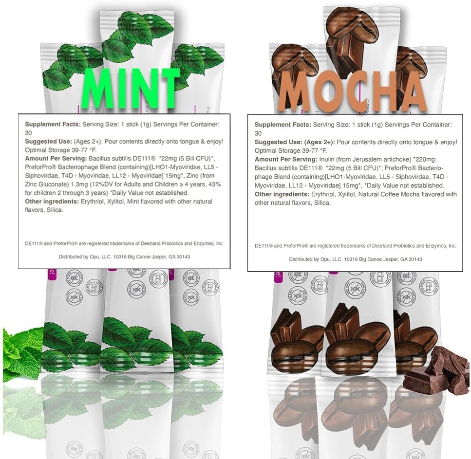 Mint instant-dissolve probiotics for women