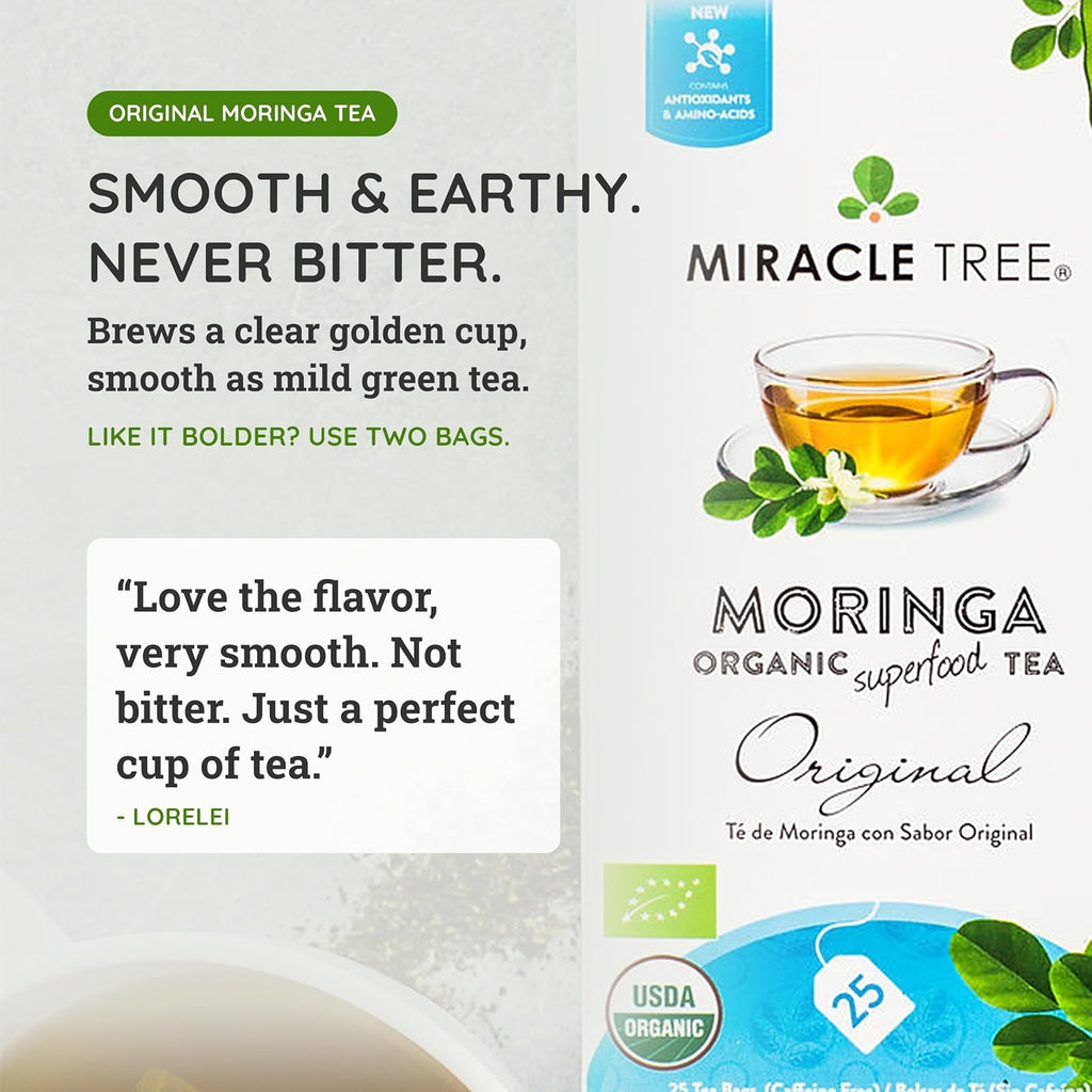 Miracle Tree moringa tea packs