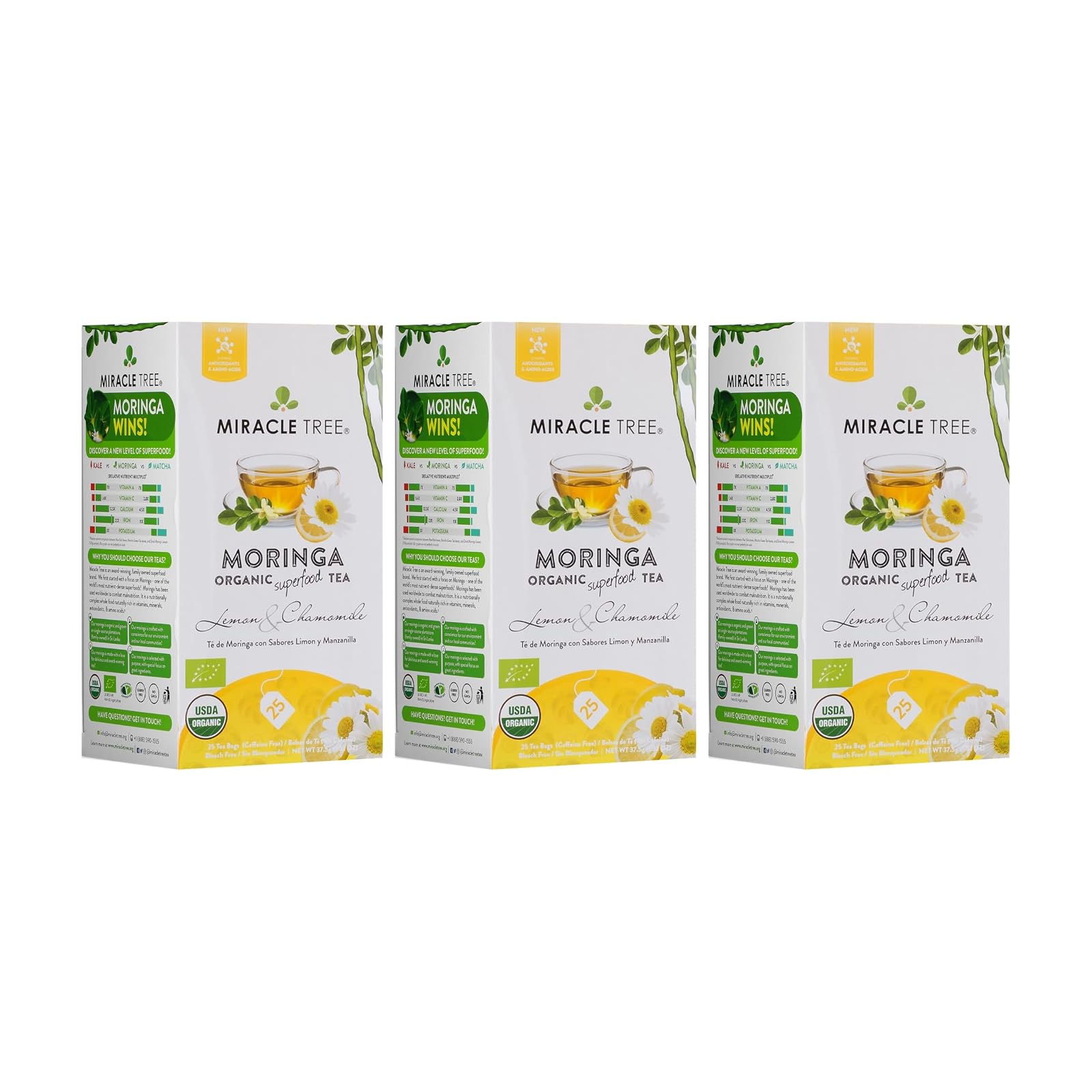 Miracle Tree organic moringa tea bags