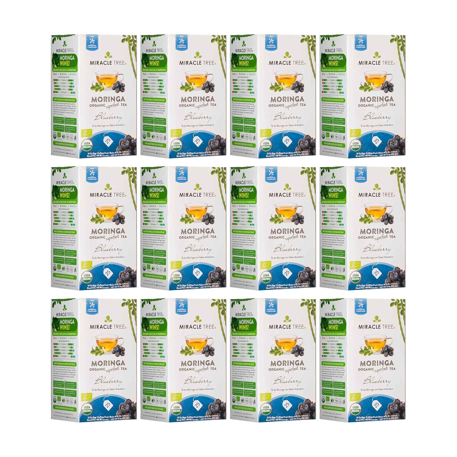 Miracle Tree organic moringa tea bags