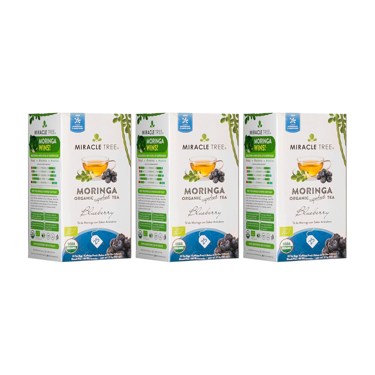 Miracle Tree organic moringa tea bags