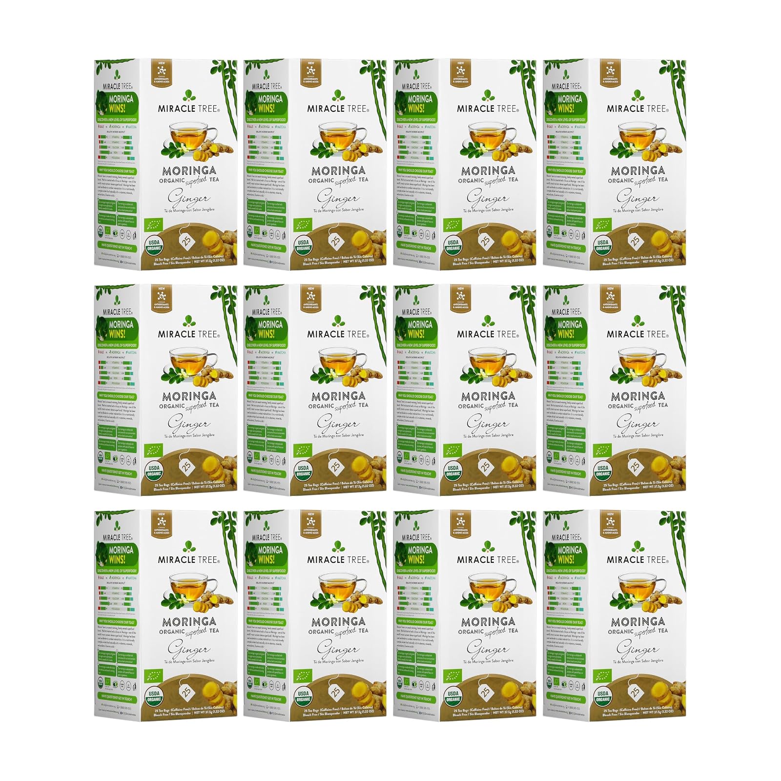 Miracle Tree organic moringa tea bags