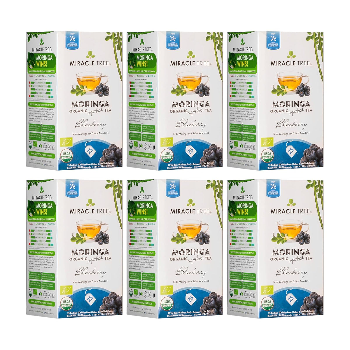 Miracle Tree organic moringa tea bags