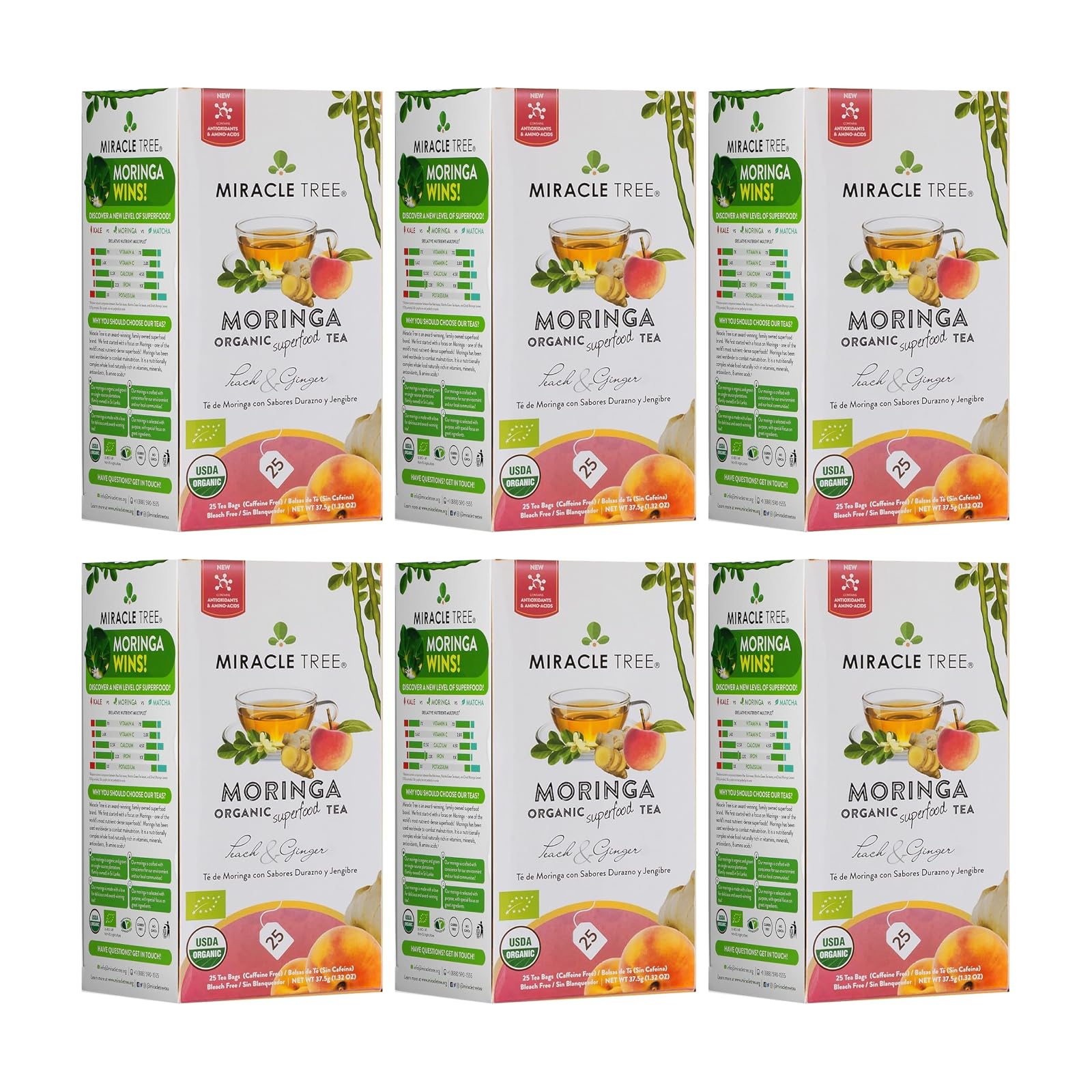 Miracle Tree organic moringa tea bags