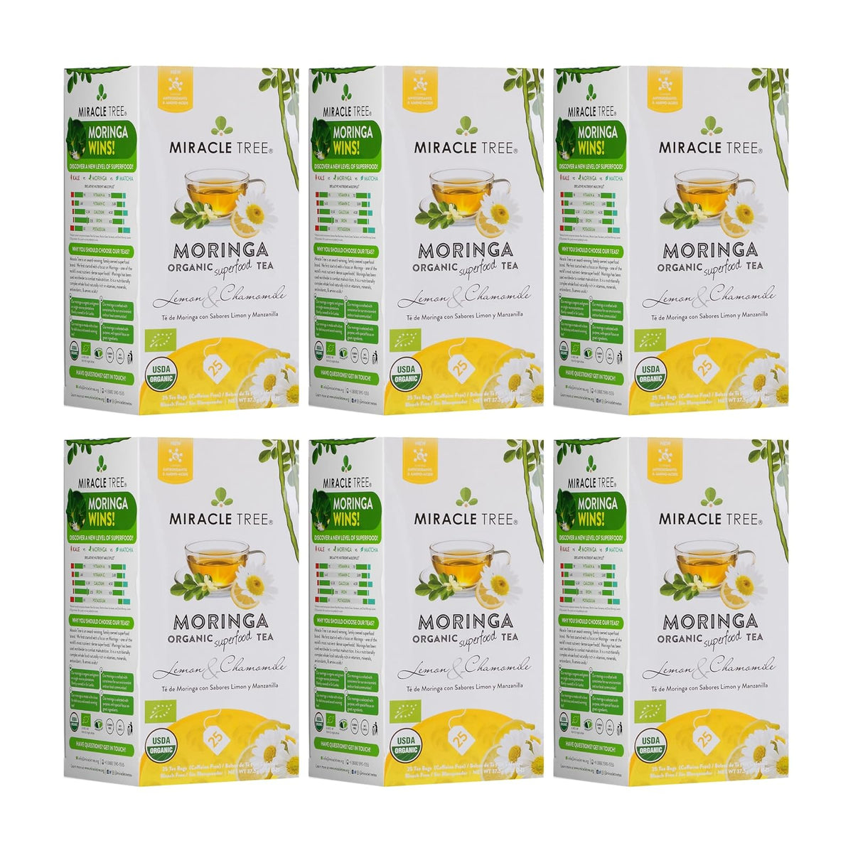Miracle Tree organic moringa tea bags