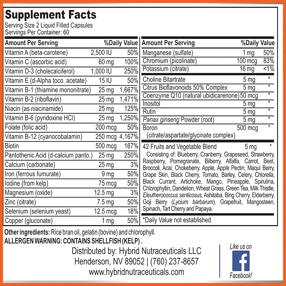 MiracleMulti multivitamin for seniors vitality