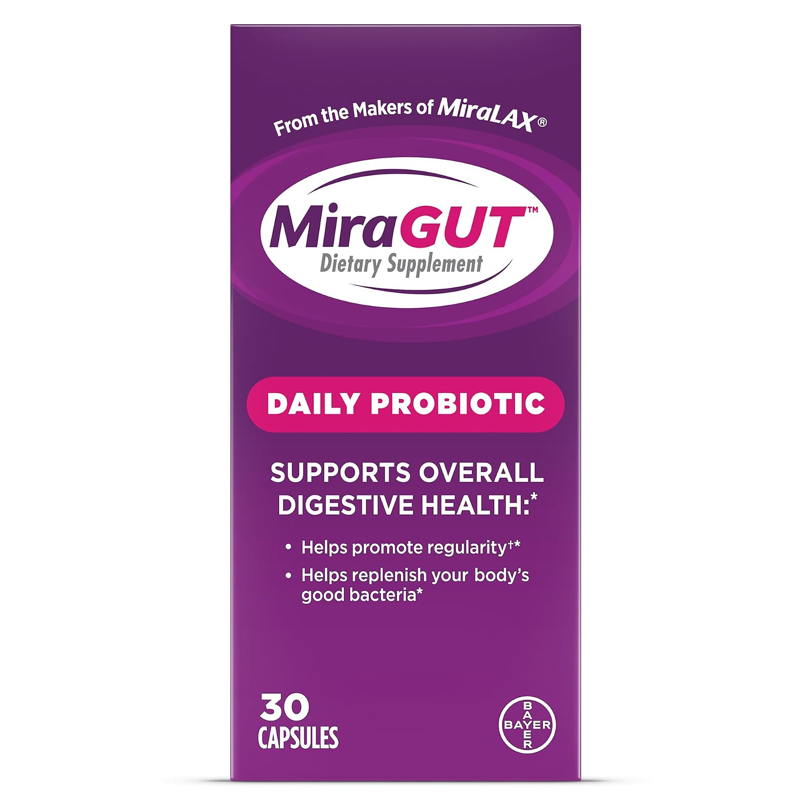 MiraGUT daily probiotic capsules