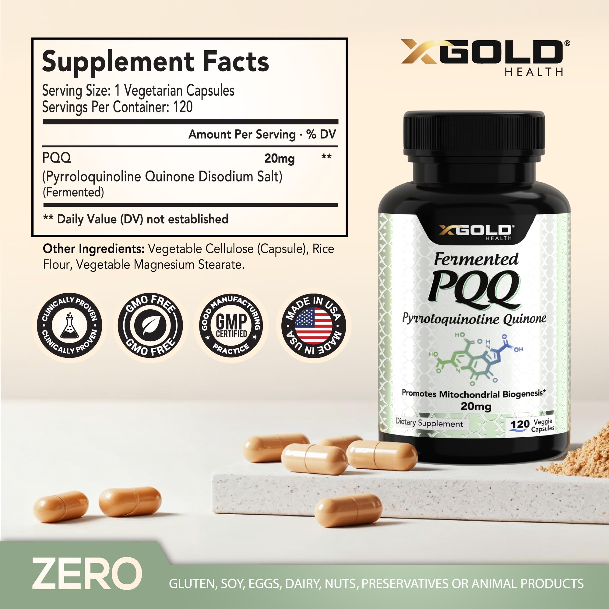 Mitochondrial support with PQQ