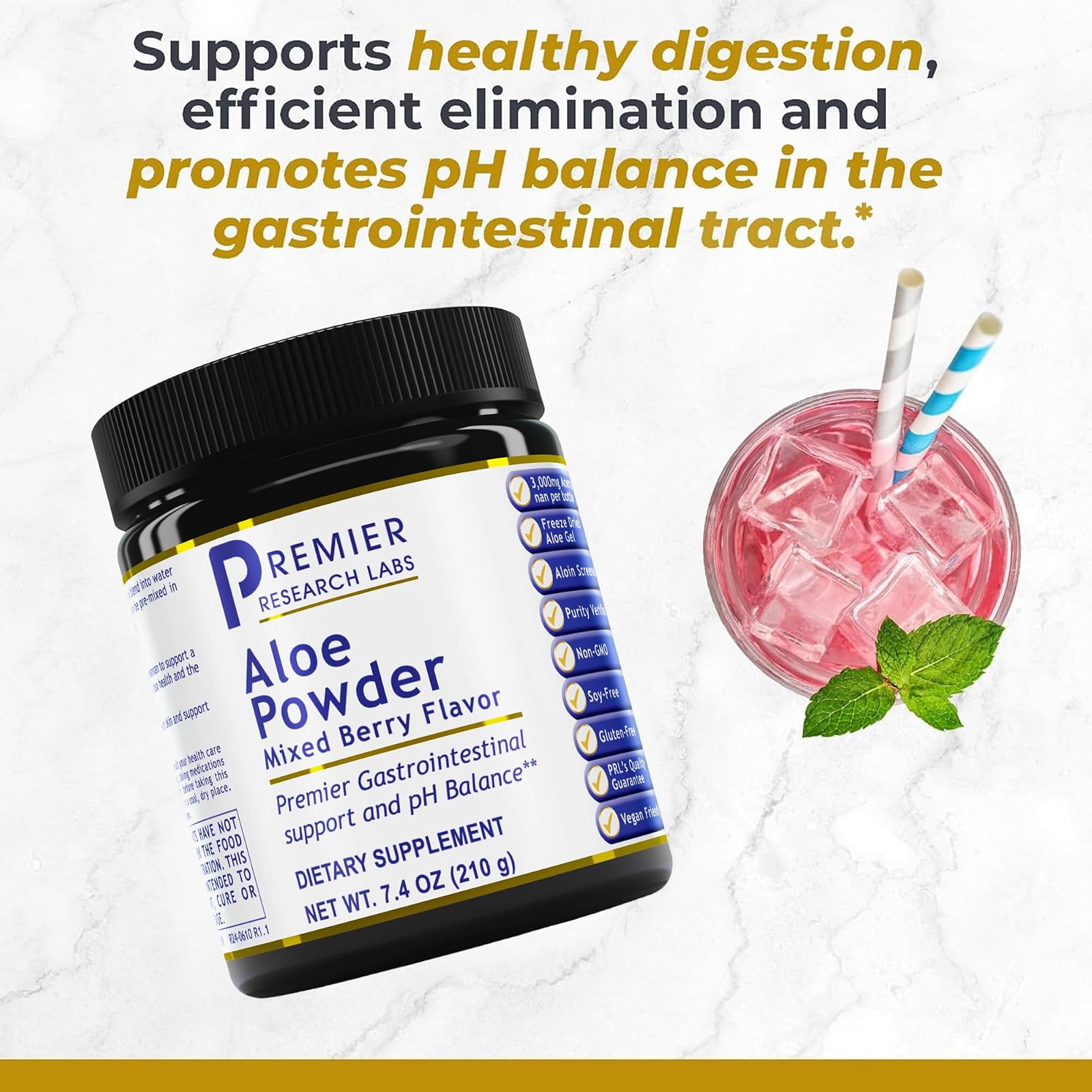 mixed berry aloe vera supplement