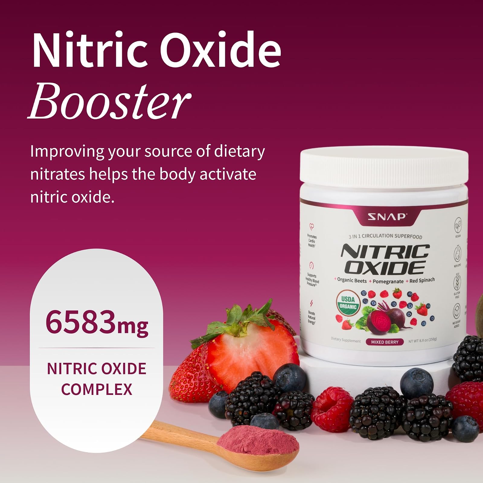 mixed berry beet root powder supplement