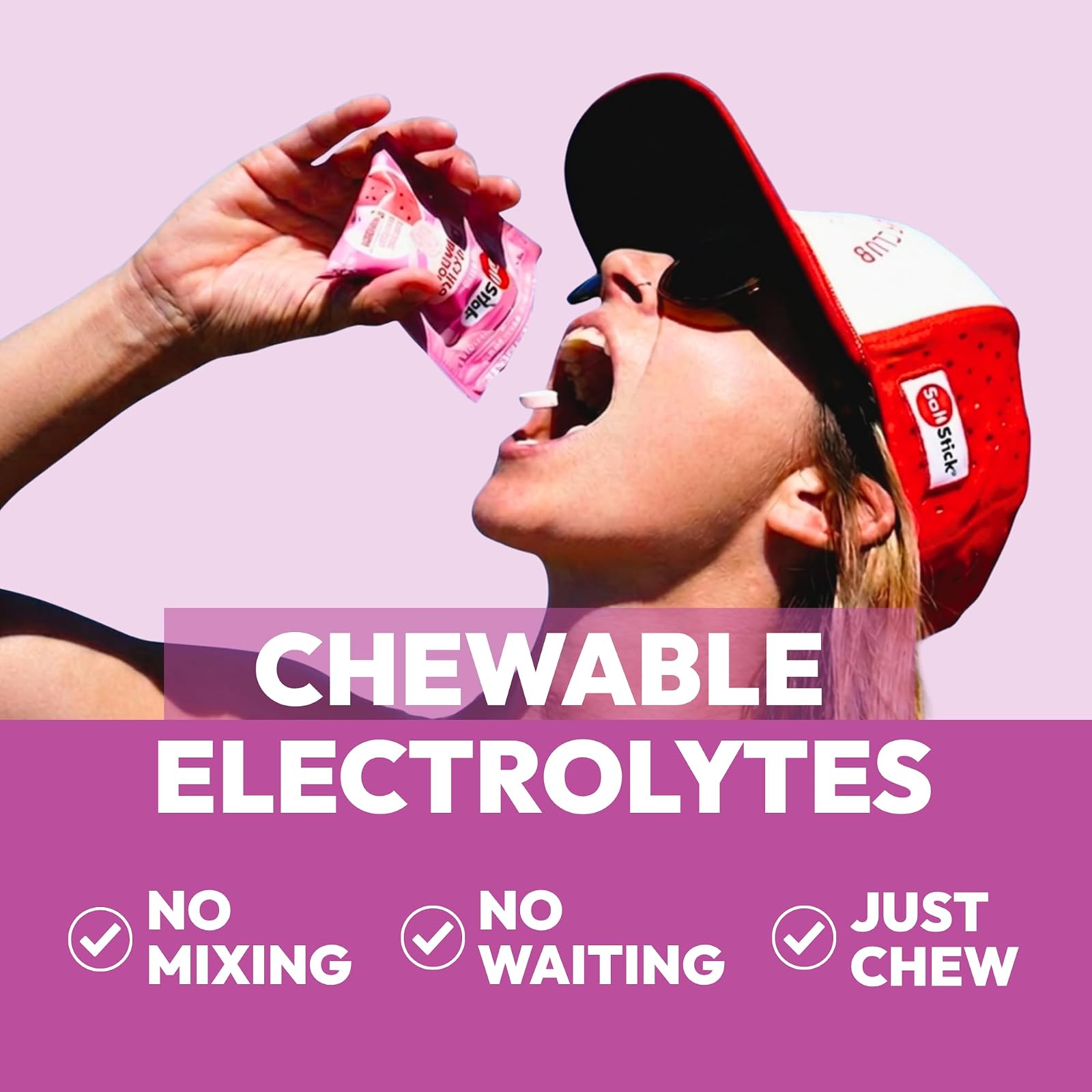 Mixed berry electrolyte fast chews