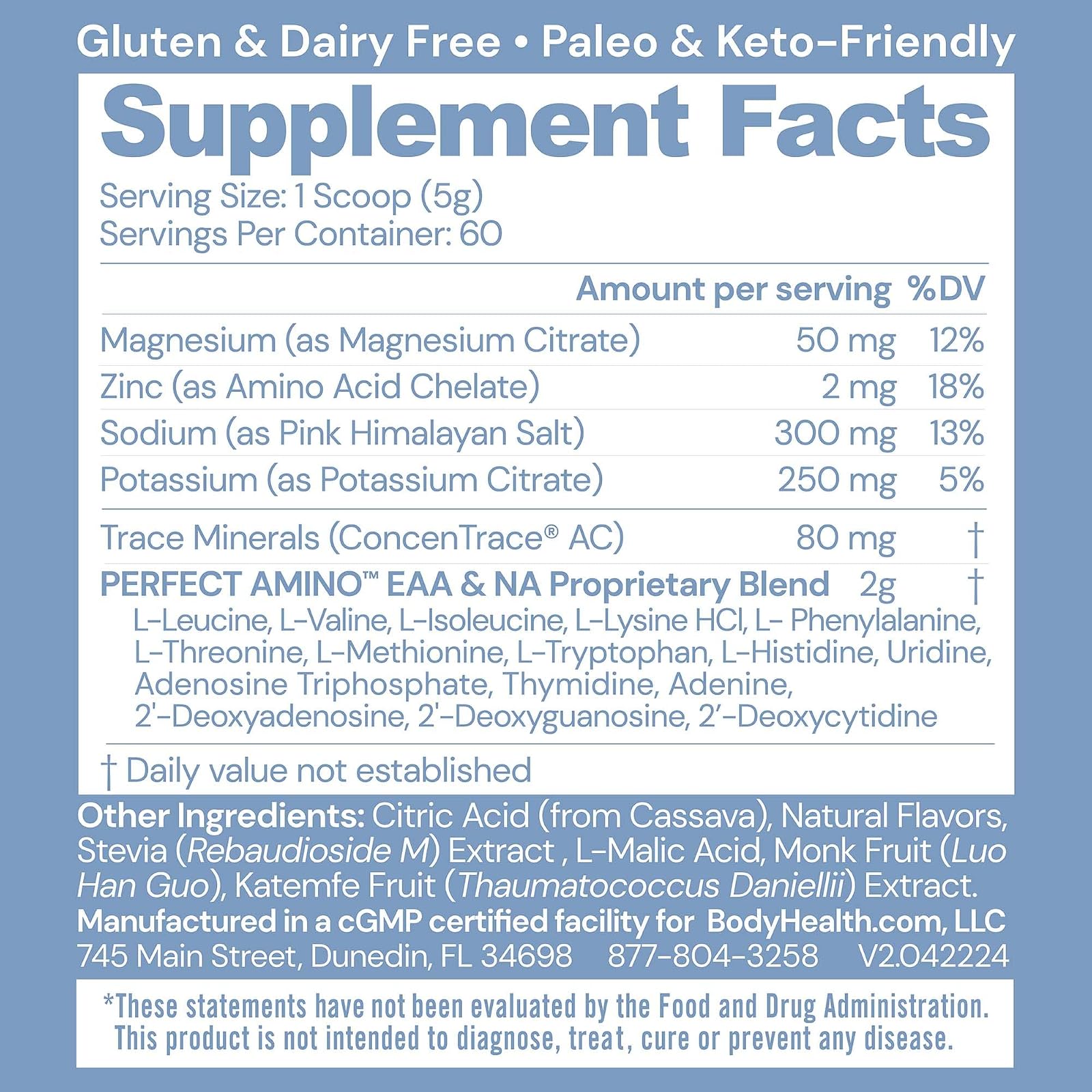 Mixed berry electrolyte powder for energy