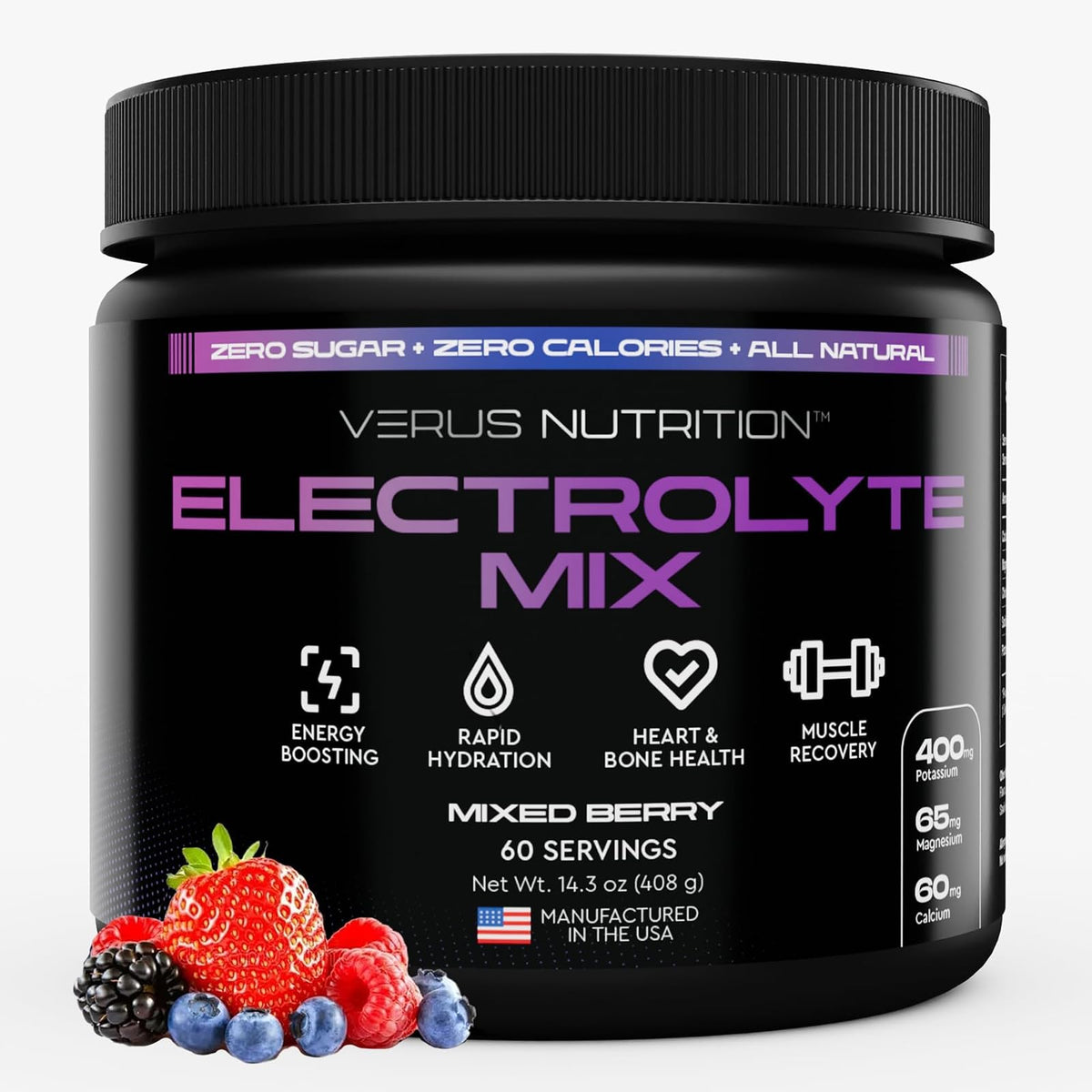 mixed berry electrolyte powder for hydration
