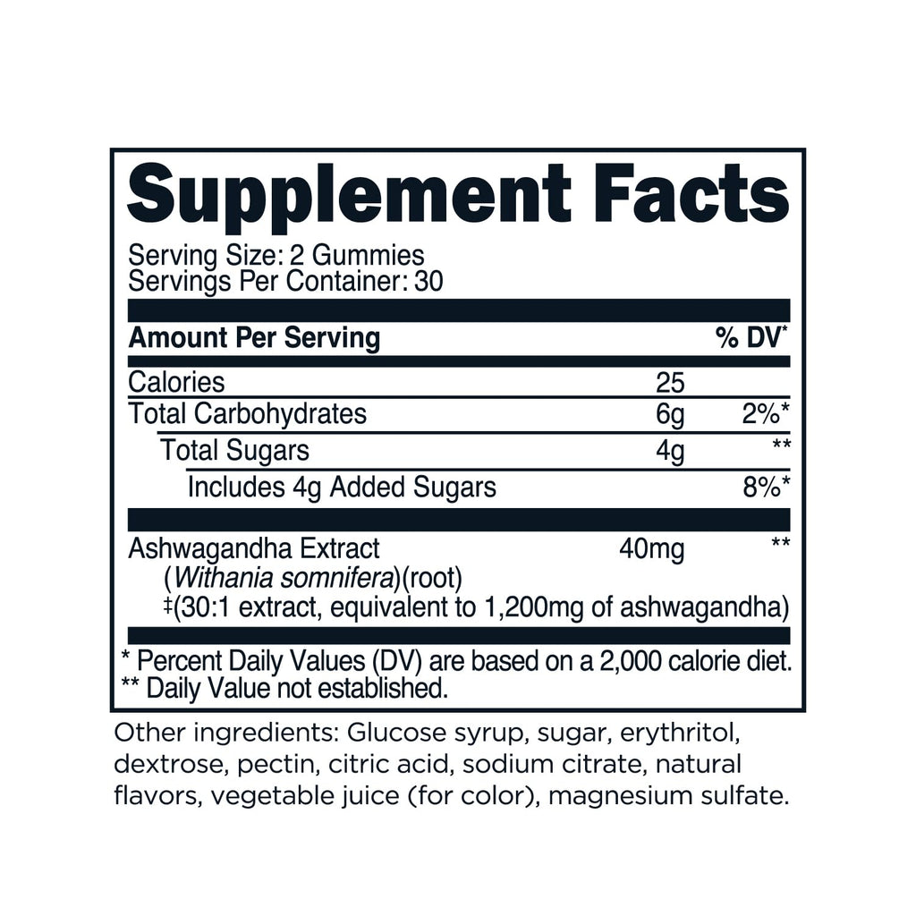 Mixed berry flavour ashwagandha gummies