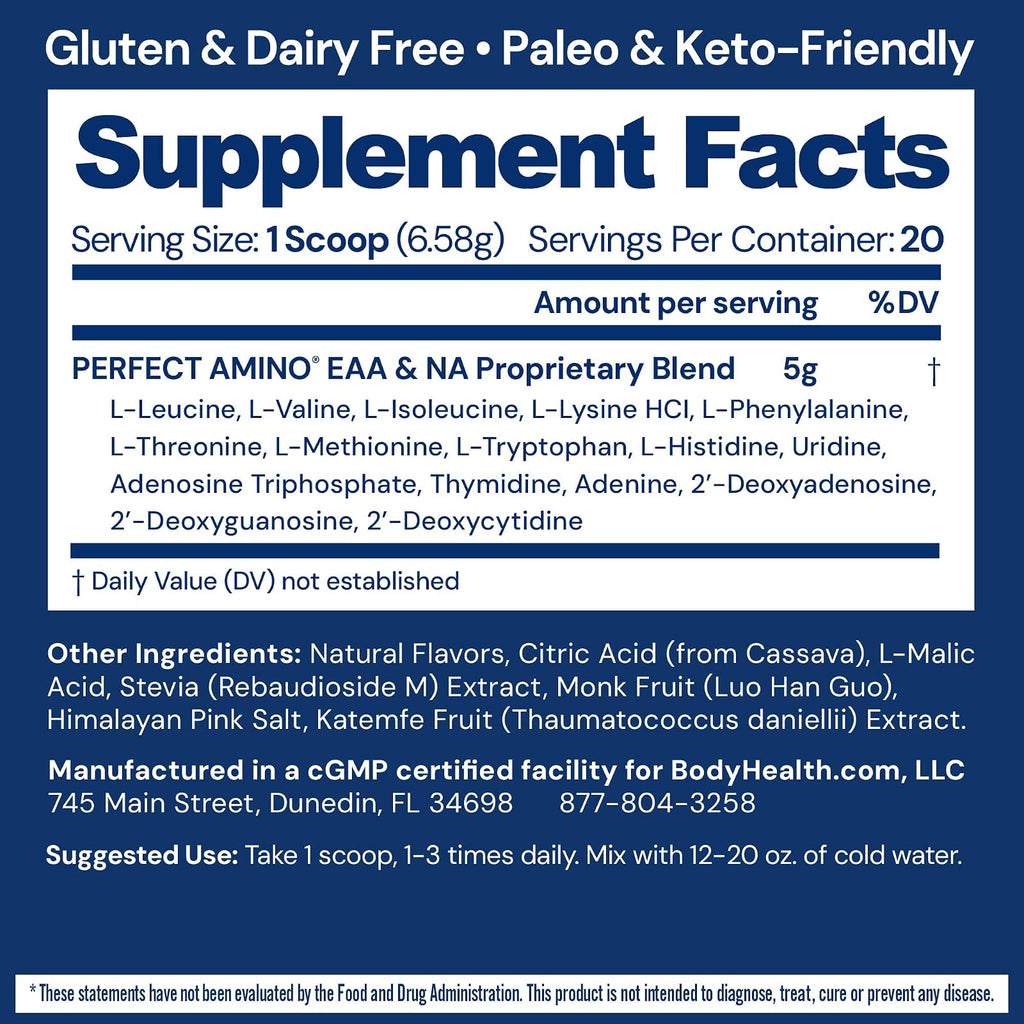 Mixed berry flavour BCAA supplement