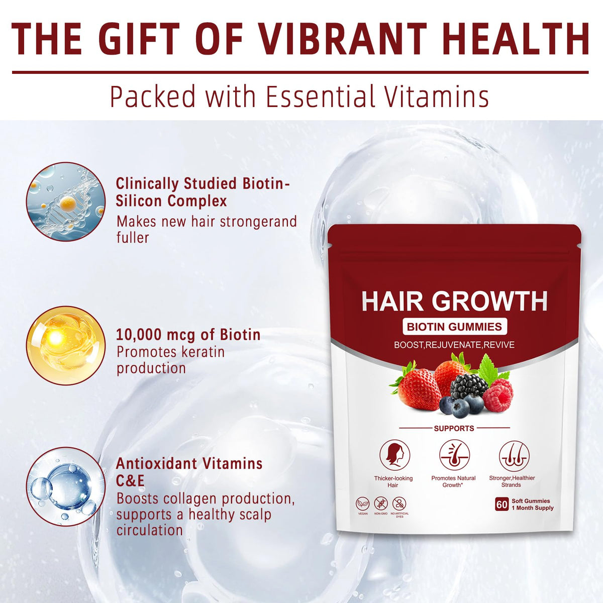 mixed berry flavour hair vitamins