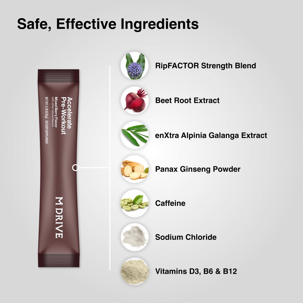 mixed berry flavour pre workout supplement