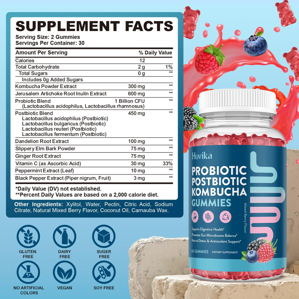 mixed berry flavour probiotic gummies