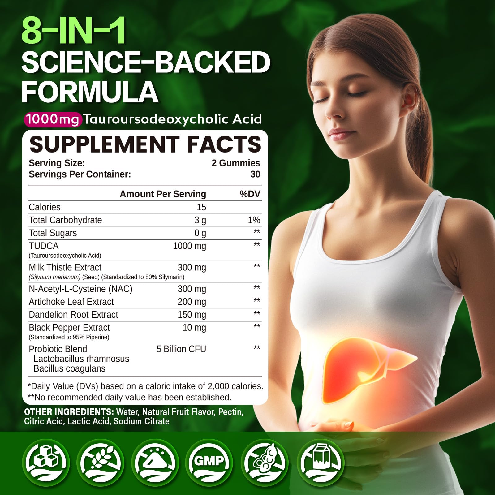 Mixed berry flavour TUDCA supplements