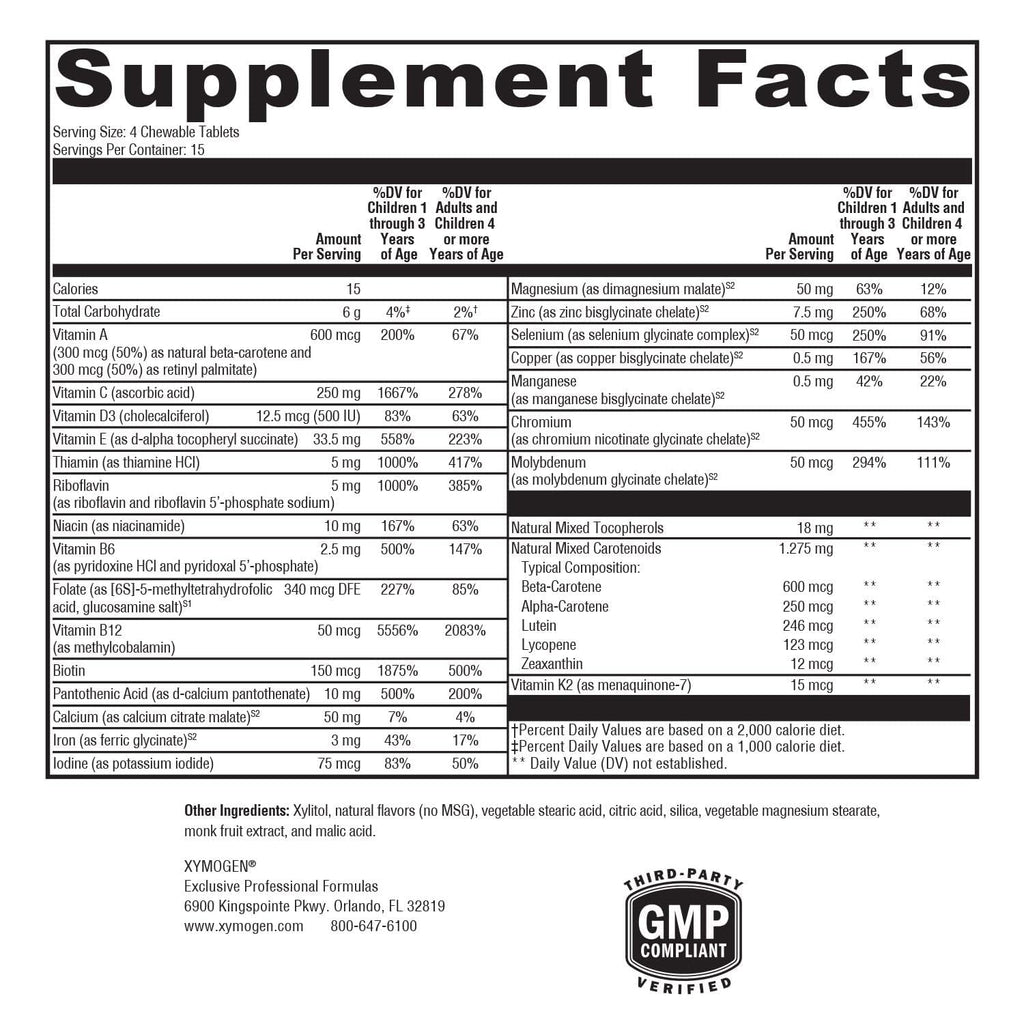 Mixed-berry flavour vitamin supplements