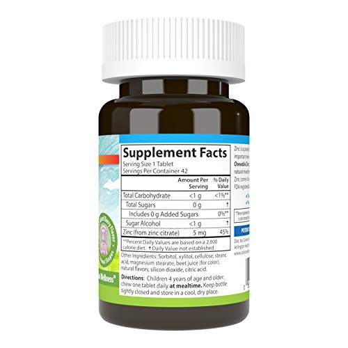 mixed berry flavour zinc tablets