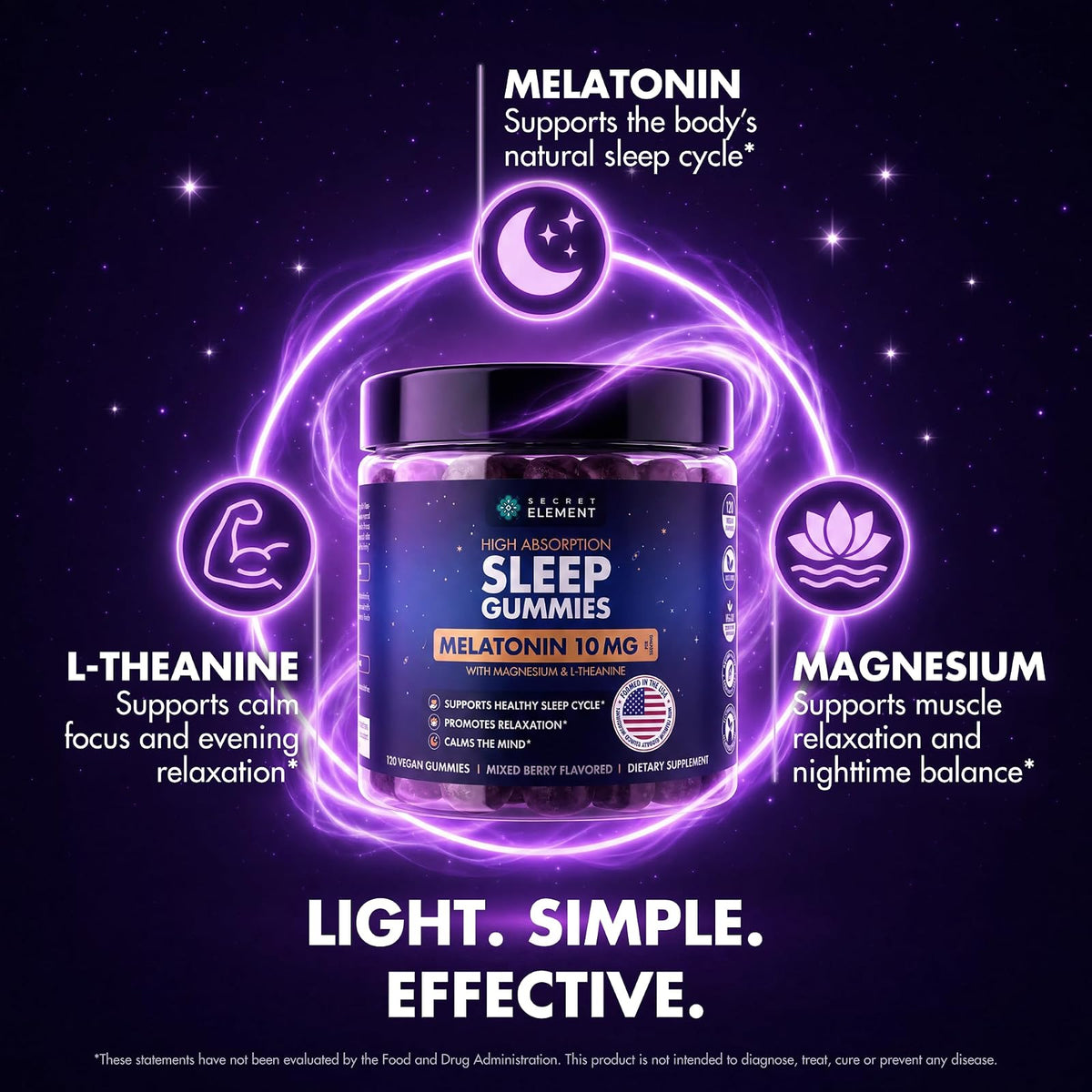 Mixed berry gummies for better sleep