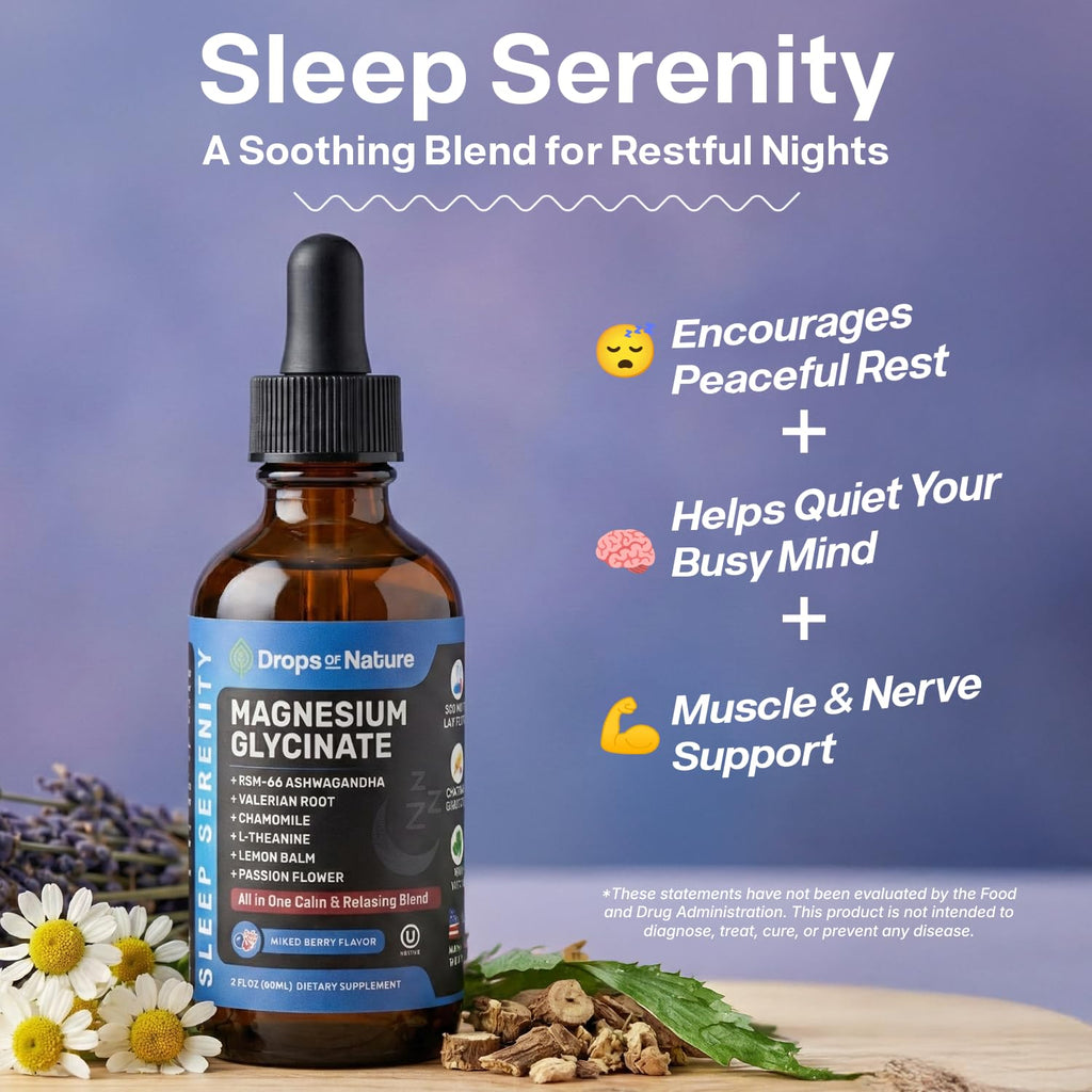 mixed berry magnesium drops for stress relief
