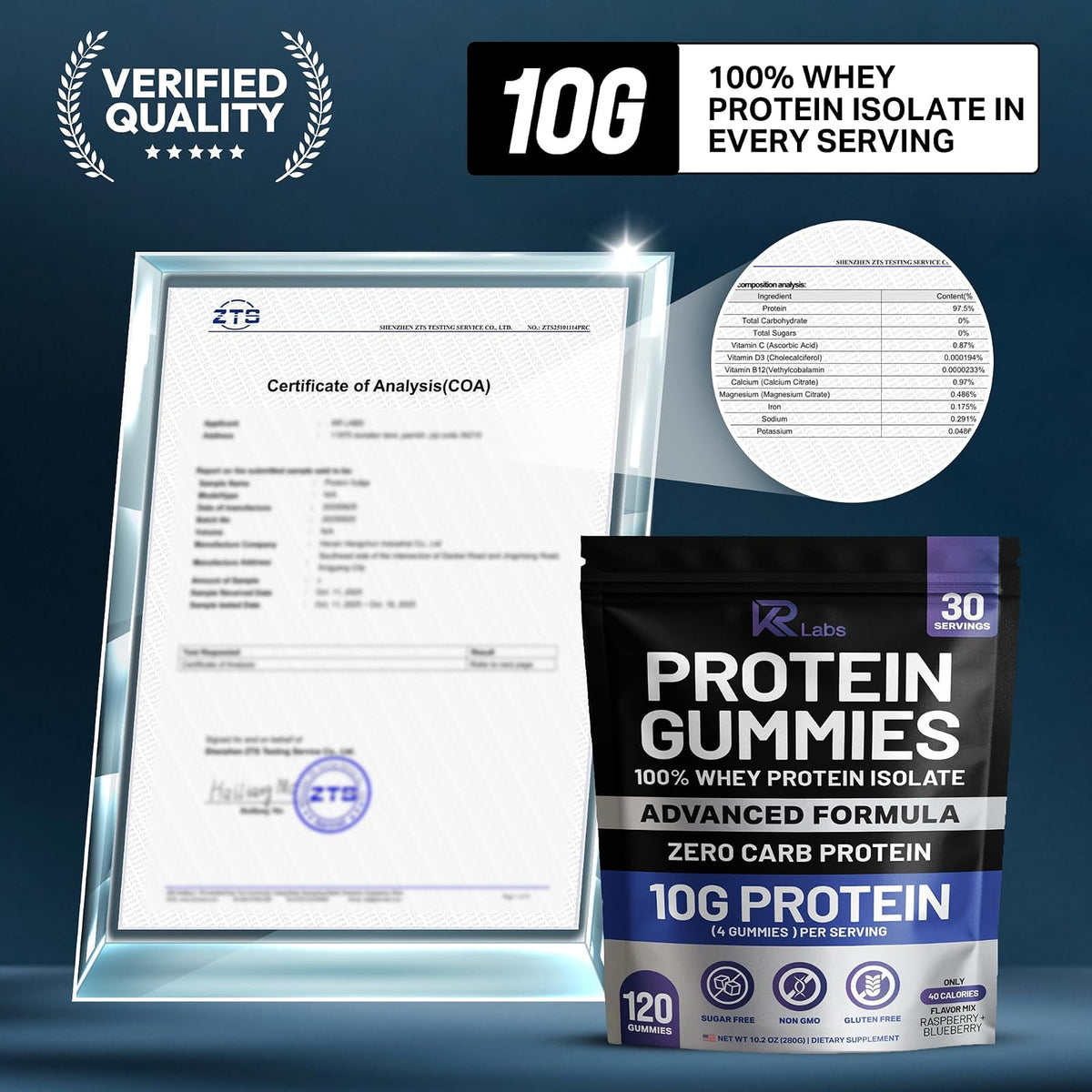 mixed berry protein gummies