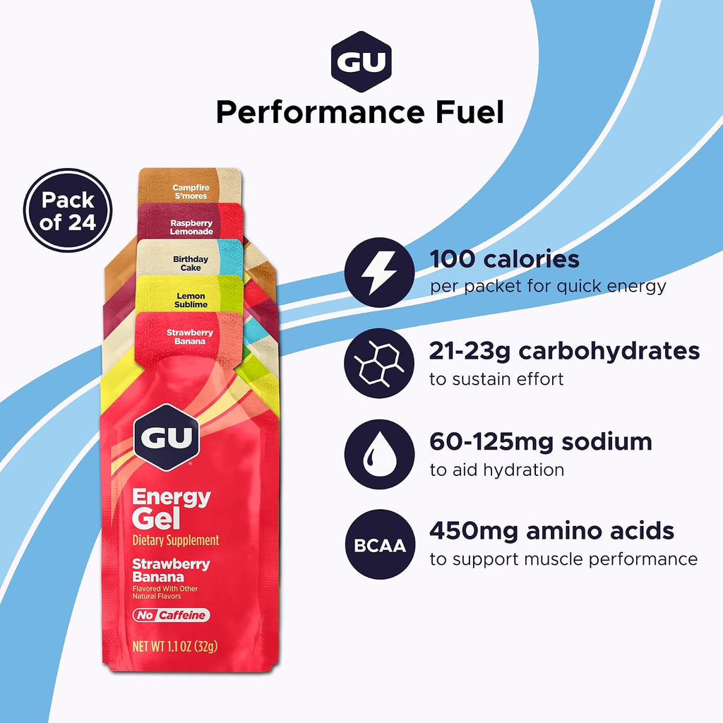 mixed flavour energy gels for athletes