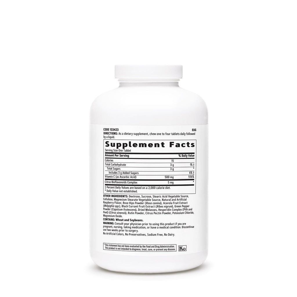 Mixed fruit flavour vitamin C supplement