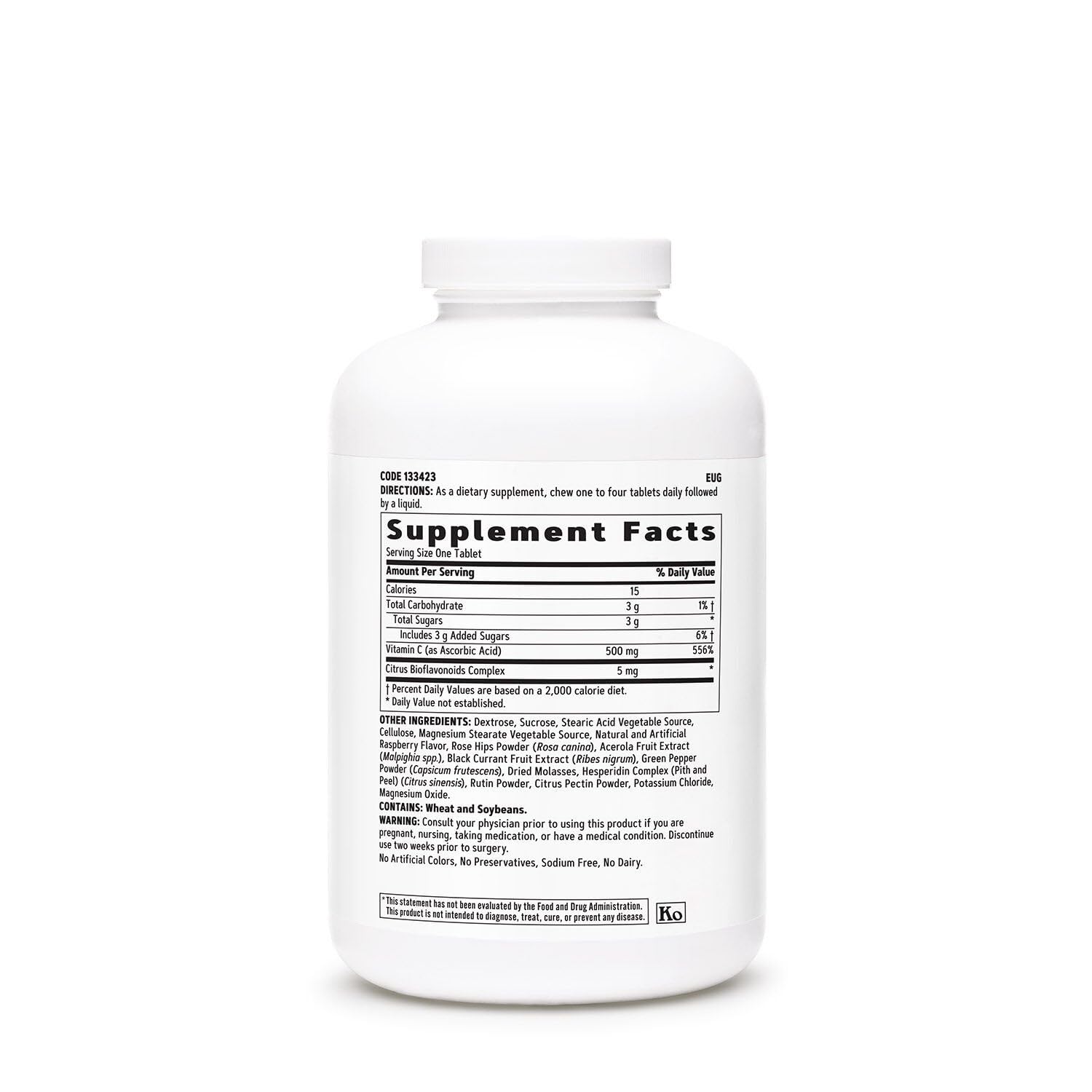 Mixed fruit flavour vitamin C supplement