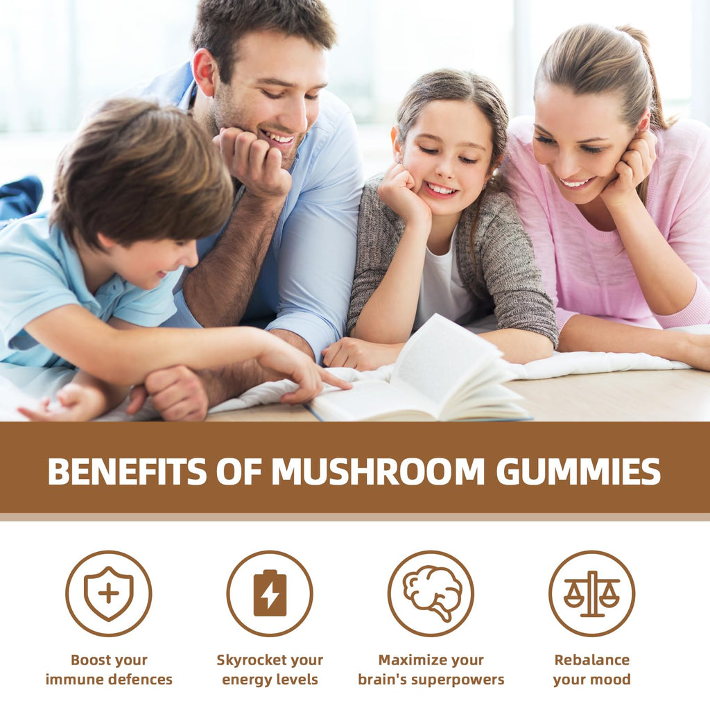 mixed fruit mushroom gummies benefits