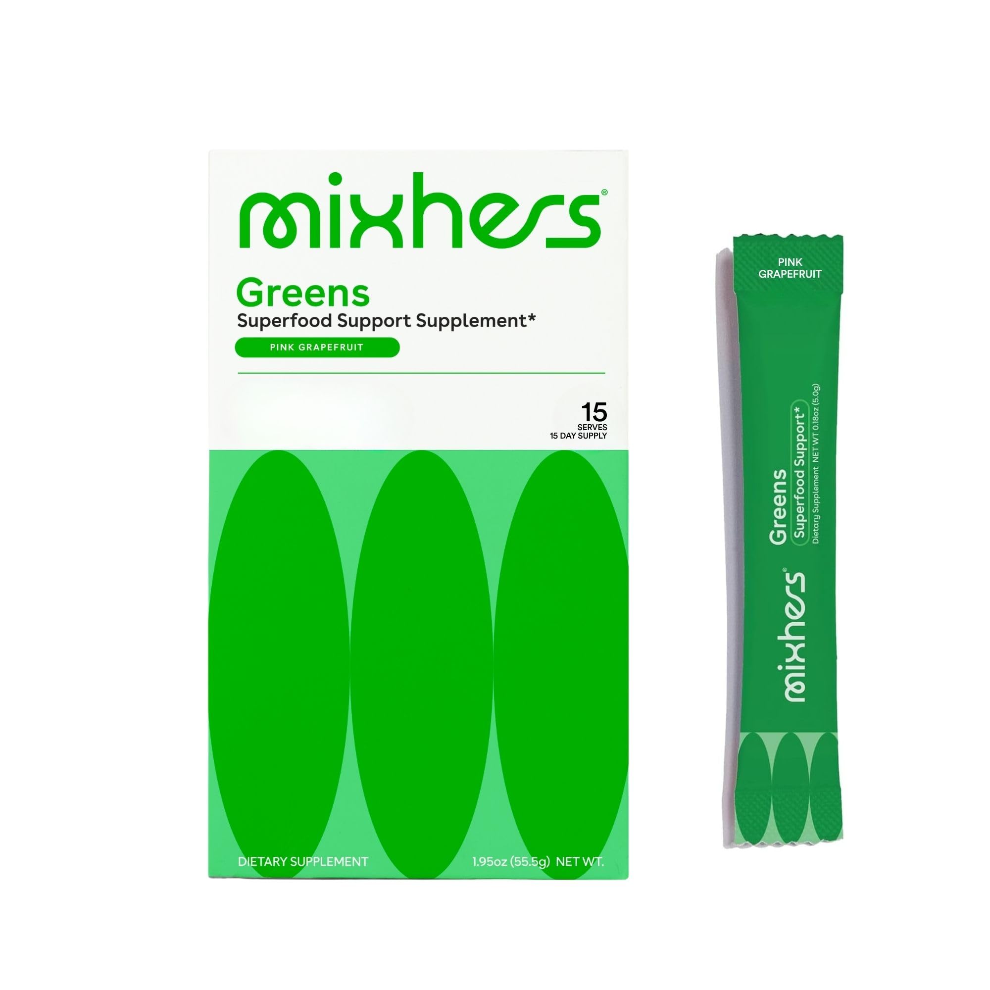 MIXHERS Greens pink grapefruit powder