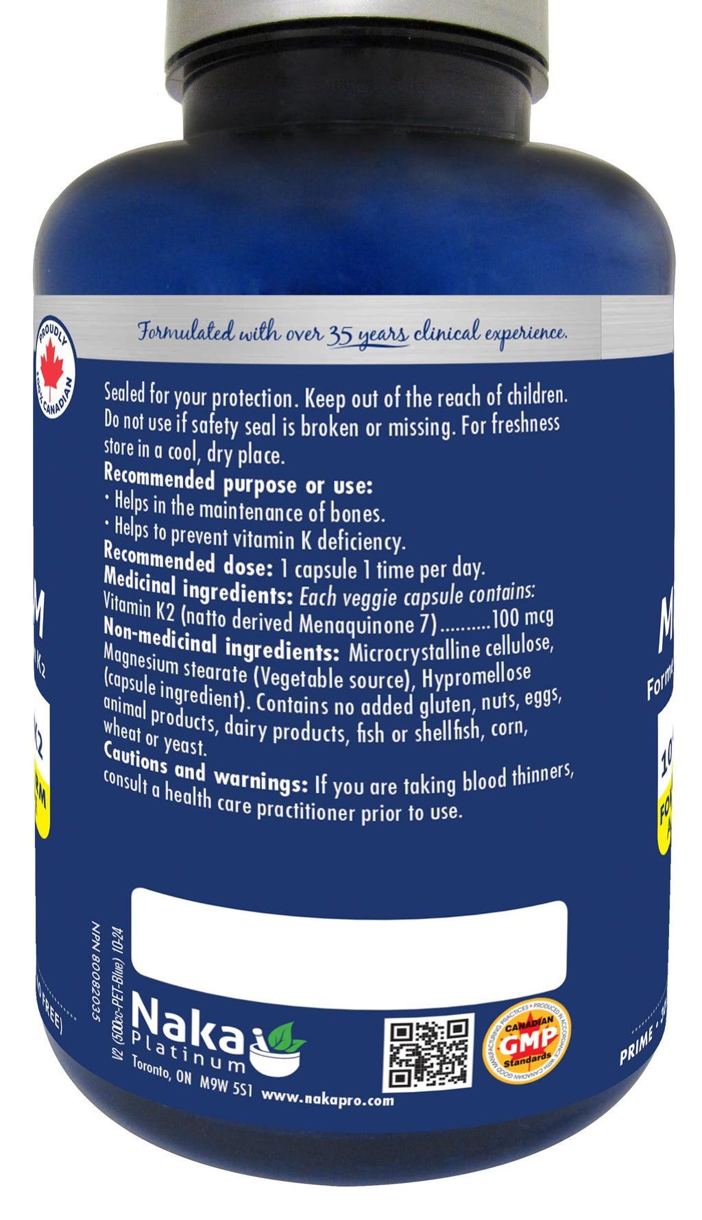 MK-7 form vitamin K2 capsules
