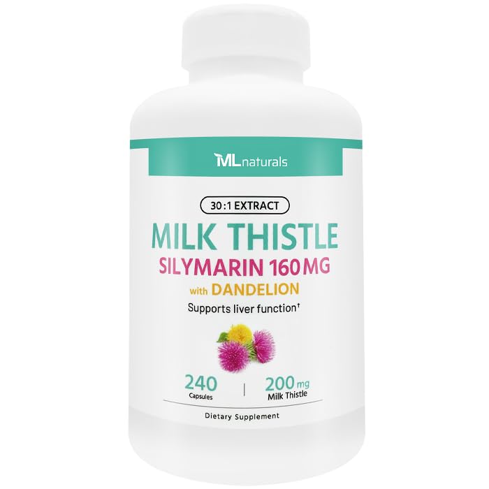 ML Naturals Milk Thistle capsules for liver health