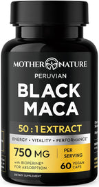 MNO Black Maca Root capsules for energy