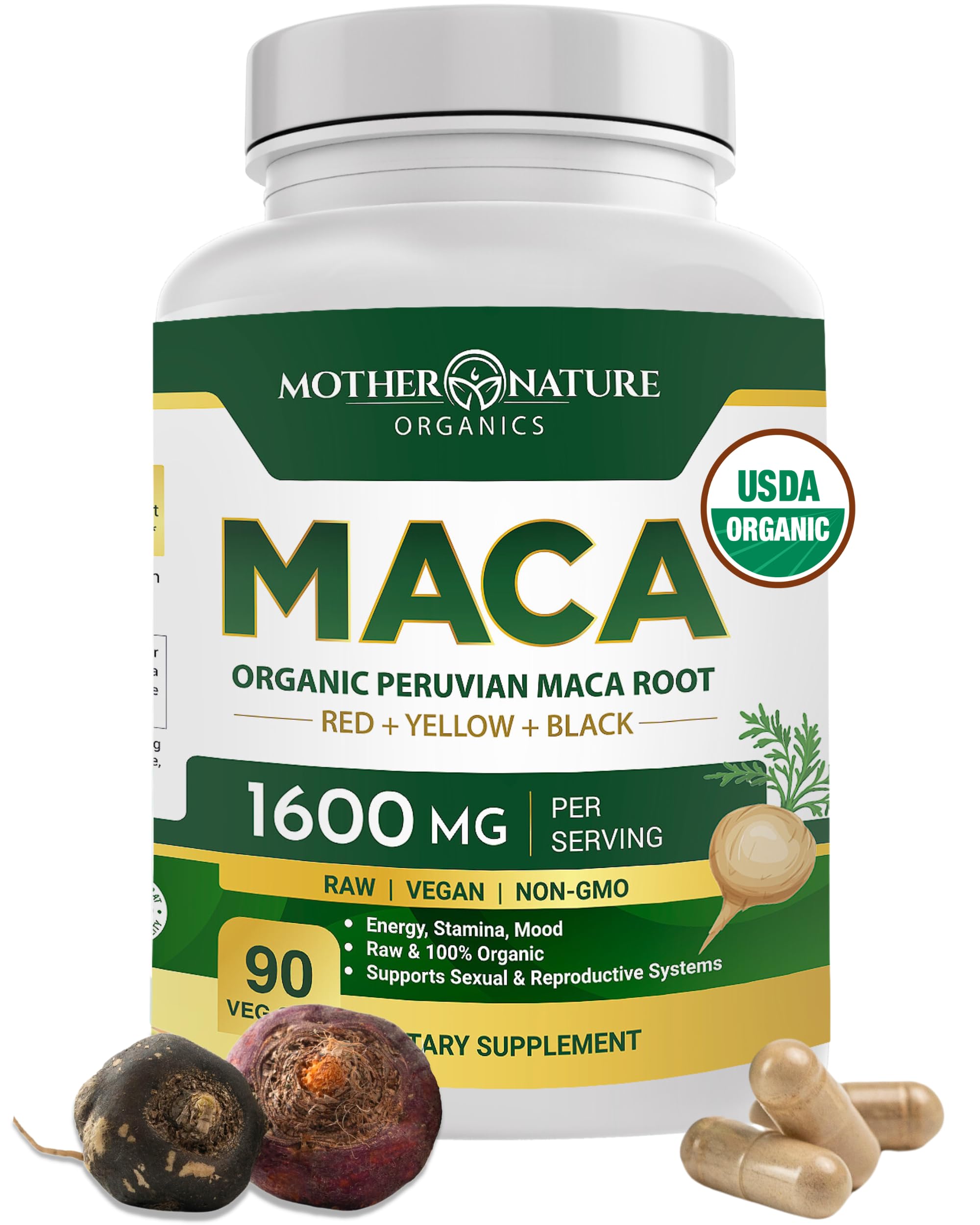 MNO organic maca root capsules