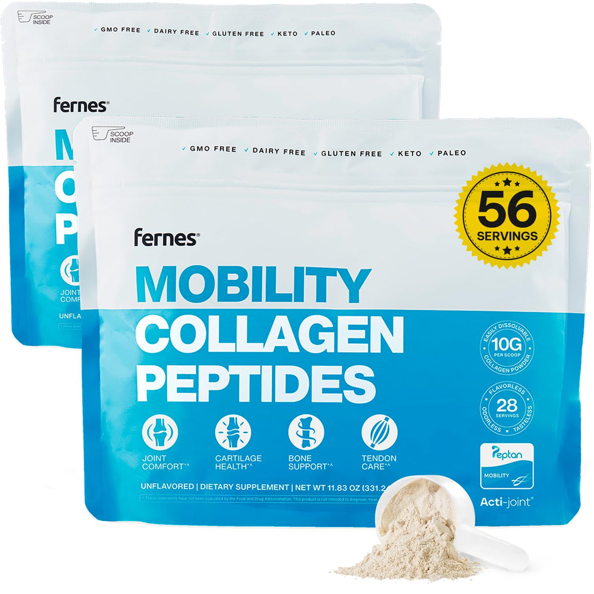 Mobility collagen peptides for joint health