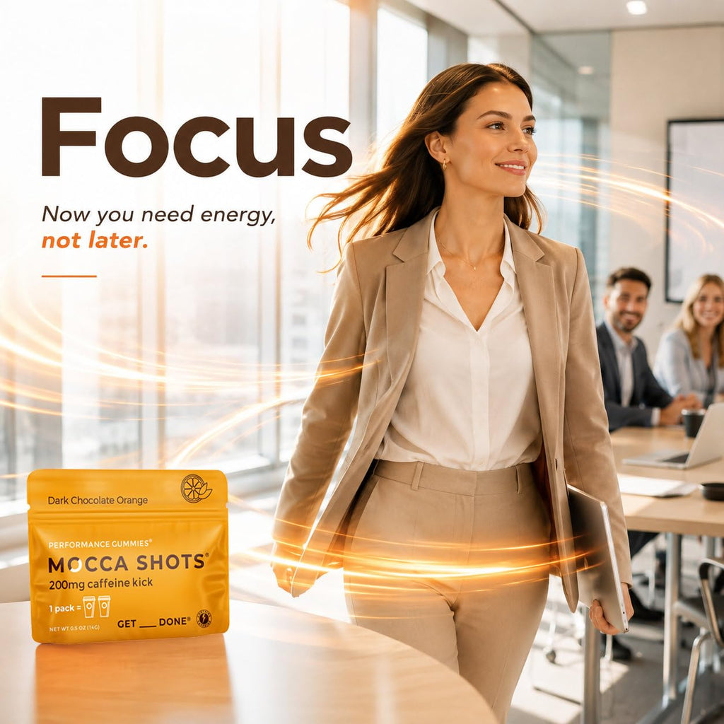 Mocca Shots energy gummies for workouts