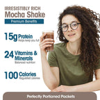 Mocha cream protein shake packets