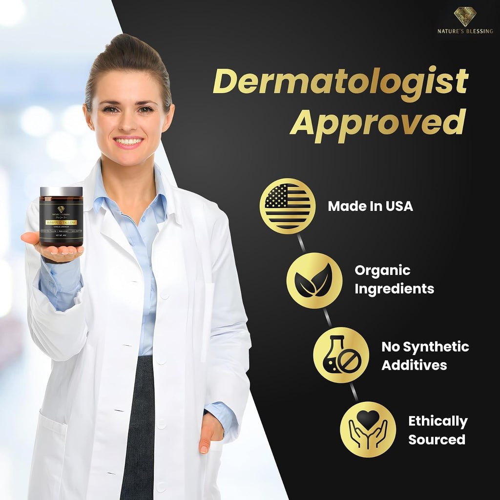 Moisturizing beef tallow cream with collagen benefits