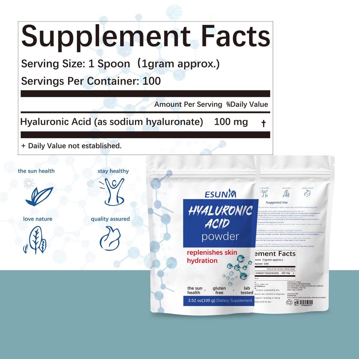 moisturizing hyaluronic acid powder