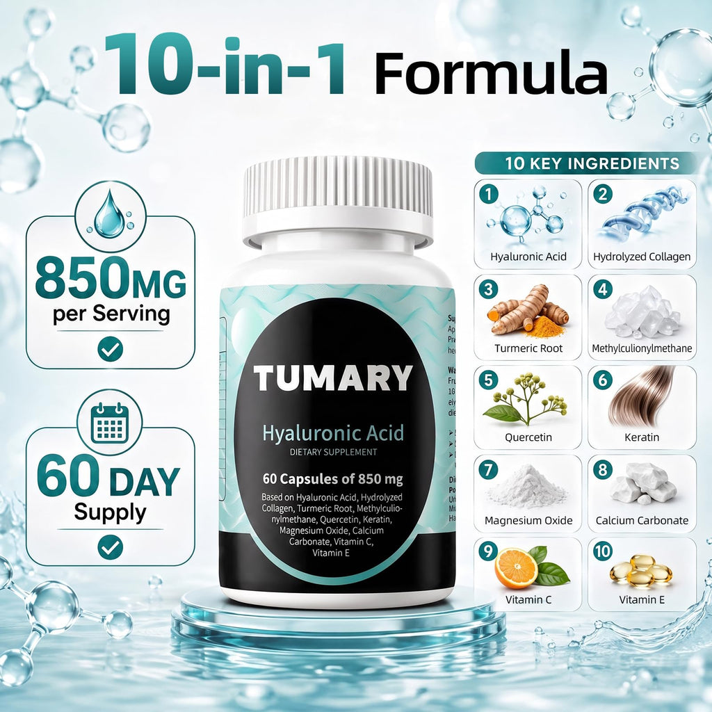 Moisturizing hyaluronic acid supplement