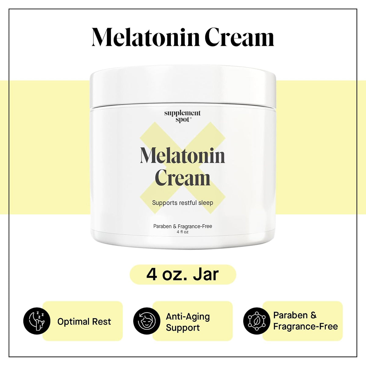 Moisturizing melatonin cream for better sleep