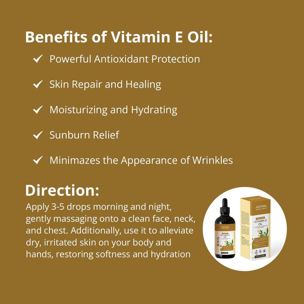 Moisturizing vitamin E oil benefits