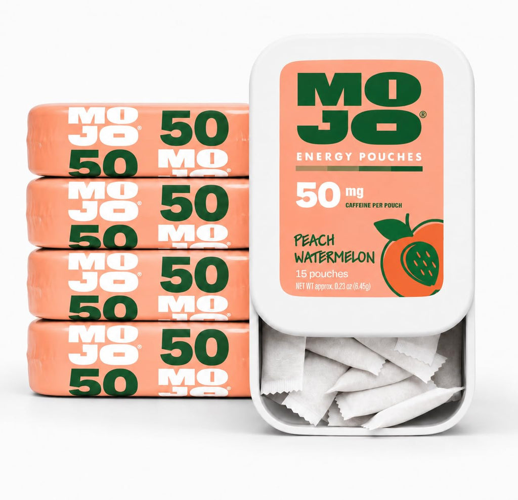 MOJO caffeine pouches peach watermelon