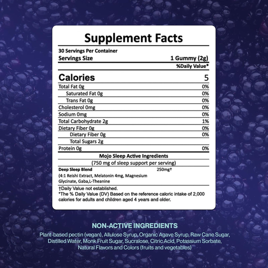 Mojo sleep gummies with herbal ingredients