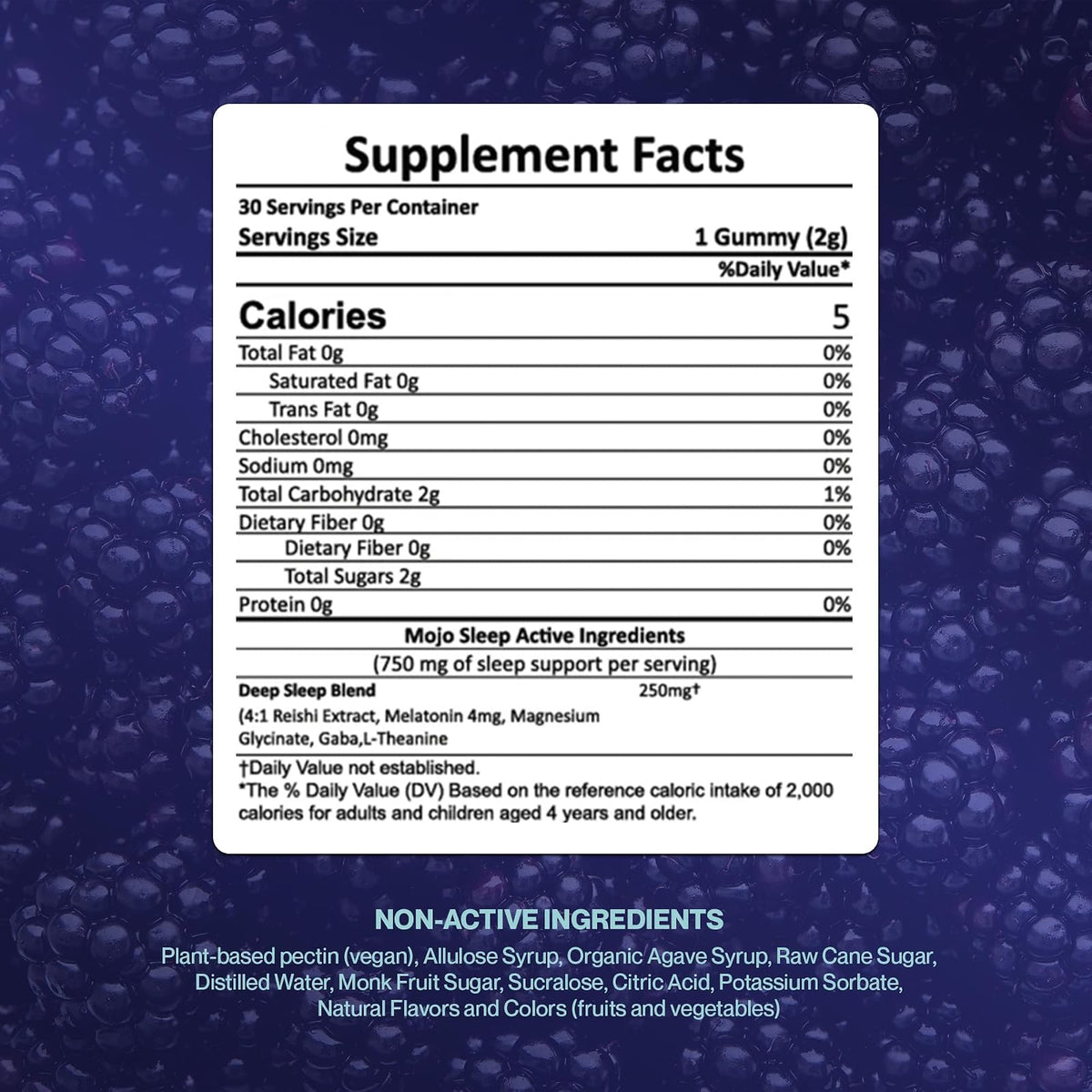 Mojo sleep gummies with herbal ingredients