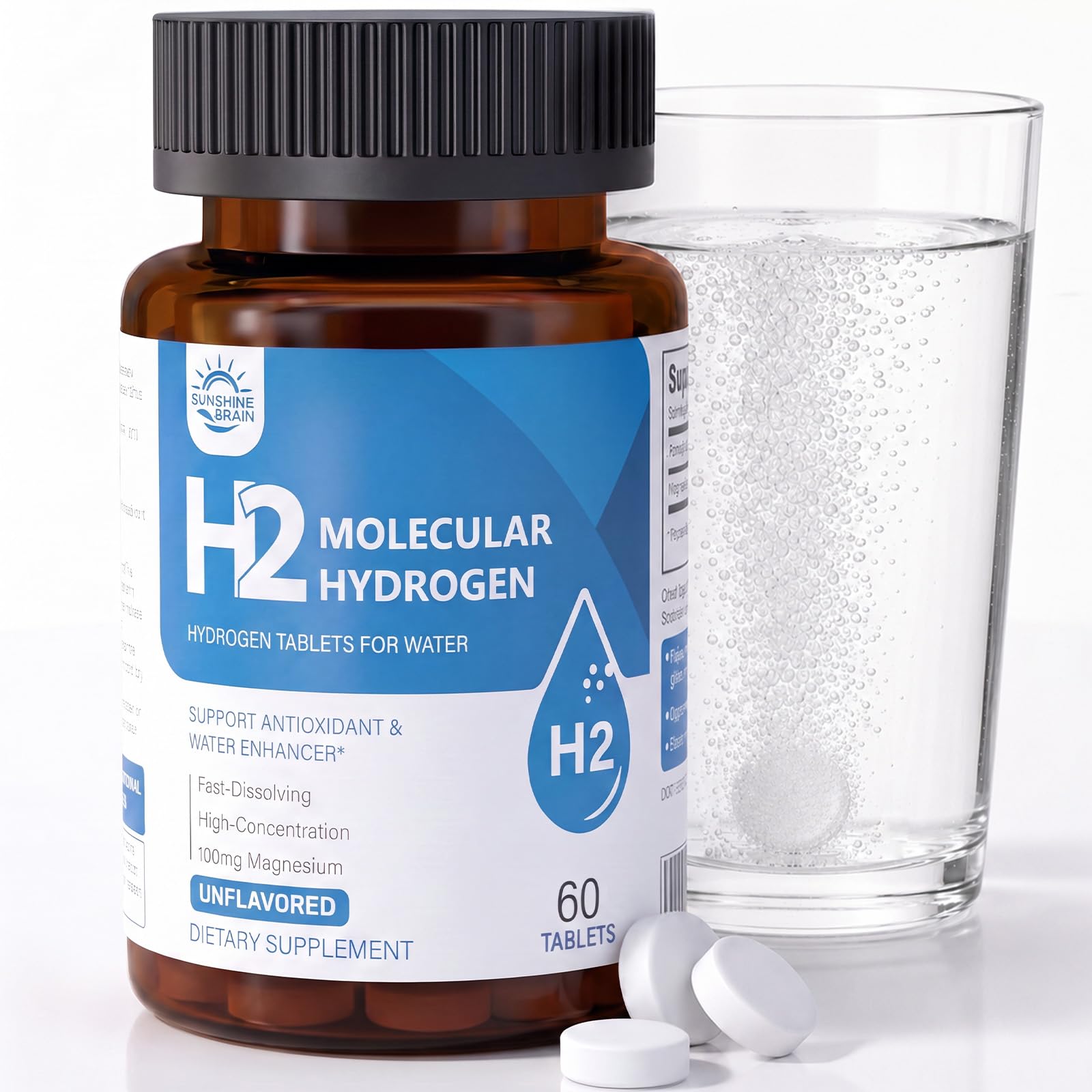 Molecular hydrogen H2 tablets for relaxation
